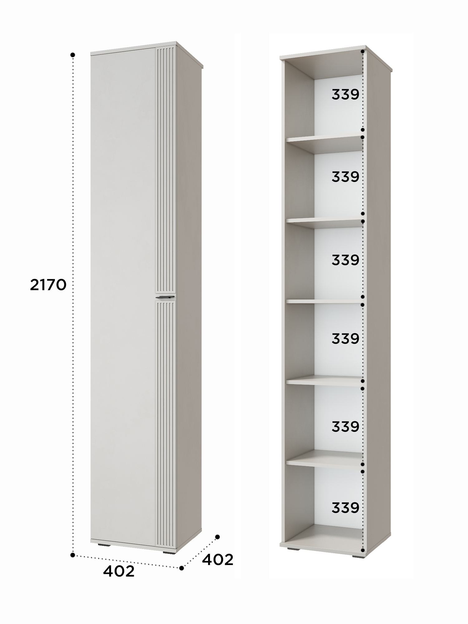 Шкаф-пенал Эмилия ЭЛ-12К глухой (Кашемир) купить за 15609 руб. в ...